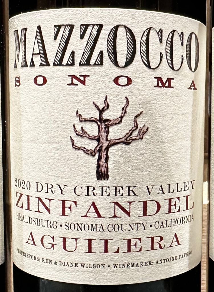 2020 Mazzocco Zinfandel Aguilera, USA, California, Sonoma County, Dry ...