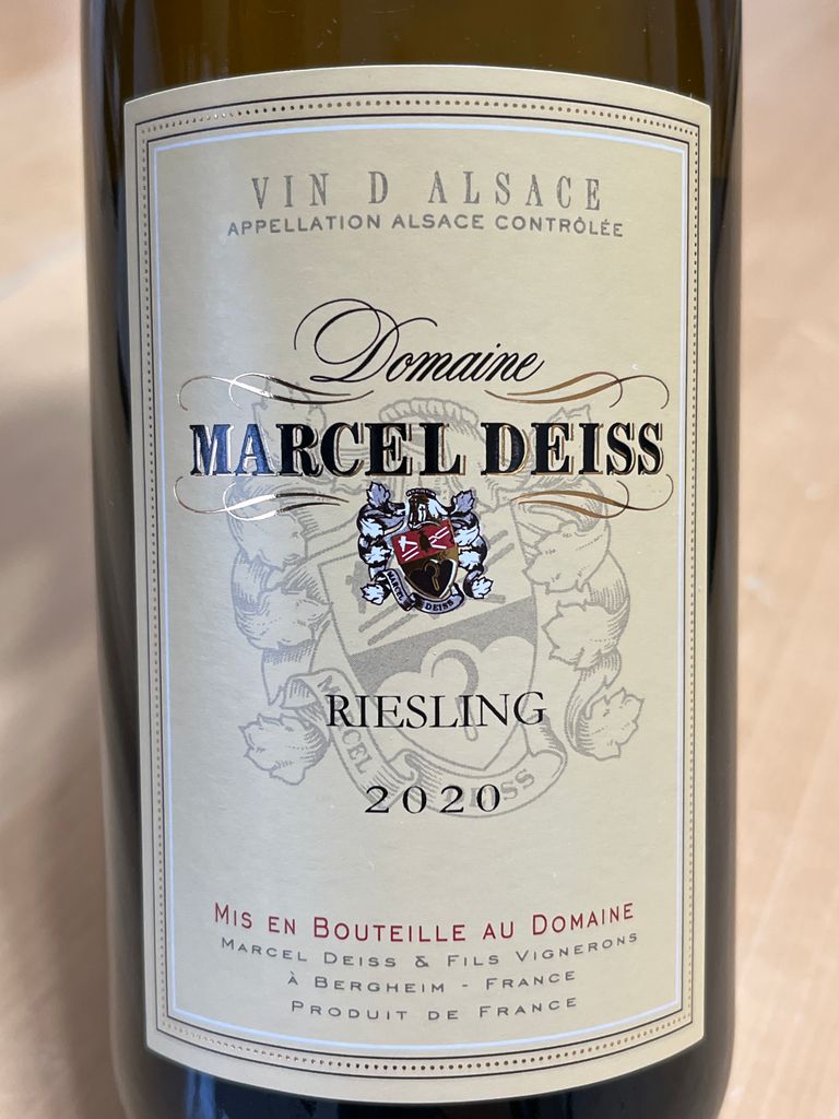 2020 Marcel Deiss Riesling, France, Alsace - CellarTracker