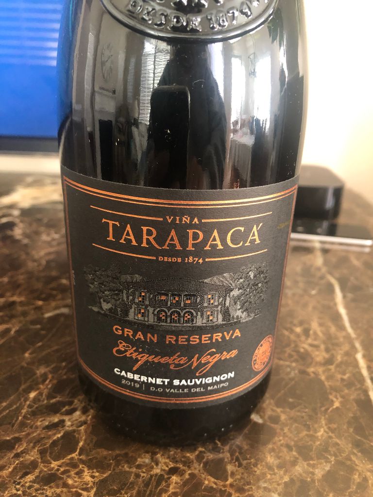 2019 Viña Tarapacá Cabernet Sauvignon Gran Reserva Etiqueta Negra ...