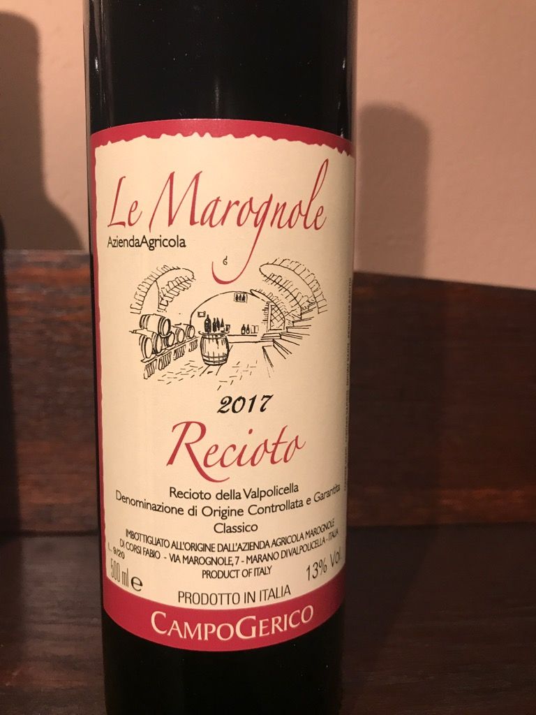 2017 Azienda Agricola Le Marognole Recioto della Valpolicella Classico ...