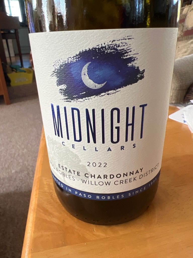 2023 Midnight Cellars Chardonnay Midnight Estate, USA, California ...