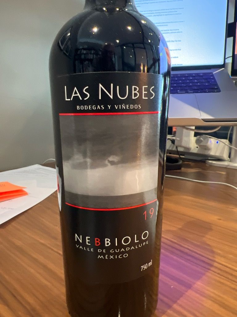 2019 Bodegas y Viñedos Las Nubes Nebbiolo Vino Tinto, Mexico, Baja ...
