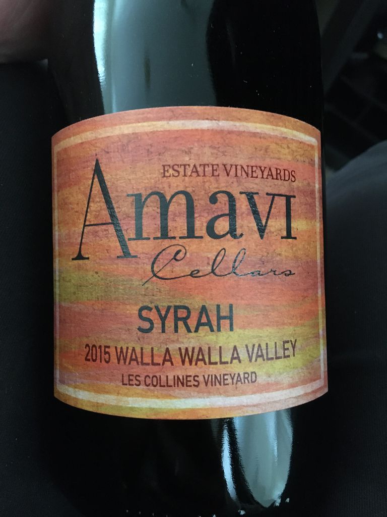 2015 Amavi Cellars Syrah Les Collines Vineyard, USA, Washington ...
