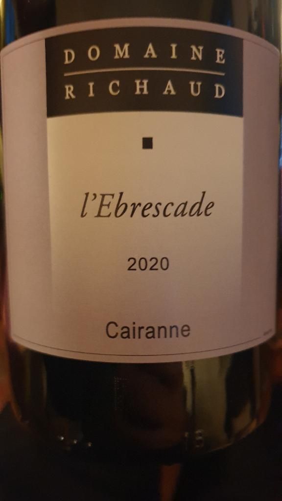 2020 Domaine Richaud Cuvée l'Ebrescade, France, Rhône, Southern Rhône, Cairanne - CellarTracker