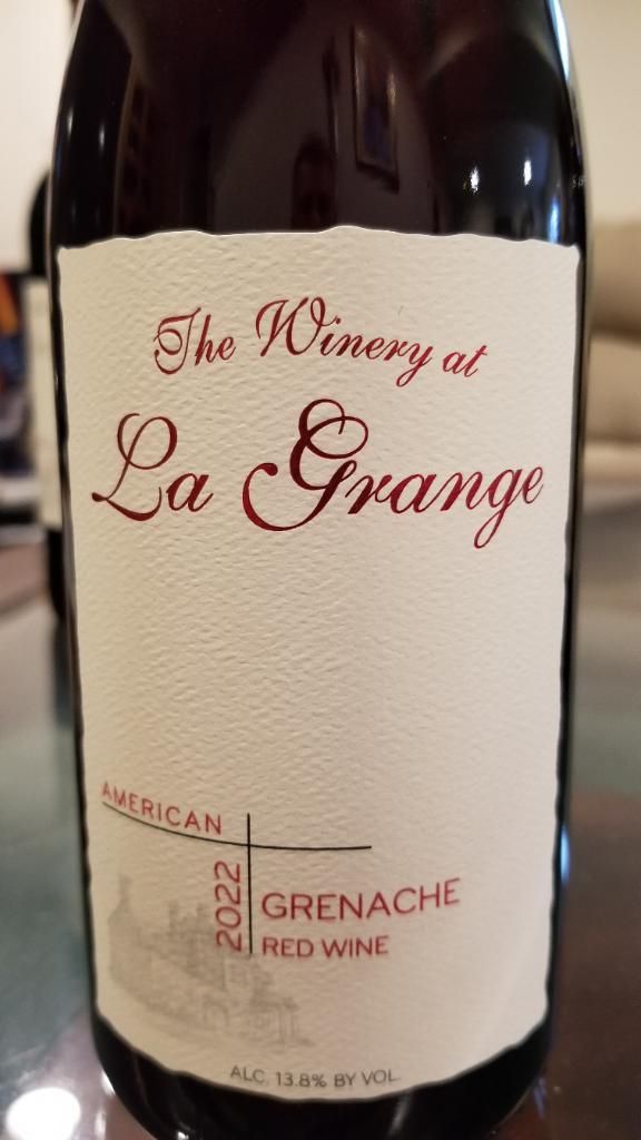 2022 The Winery at La Grange Grenache, USA, American - CellarTracker