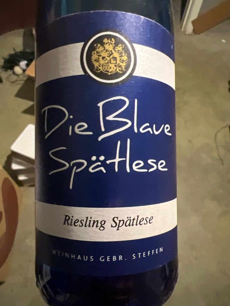 2023 Weinhaus Gebrüder Steffen Riesling Die Blaue Spätlese, Germany ...