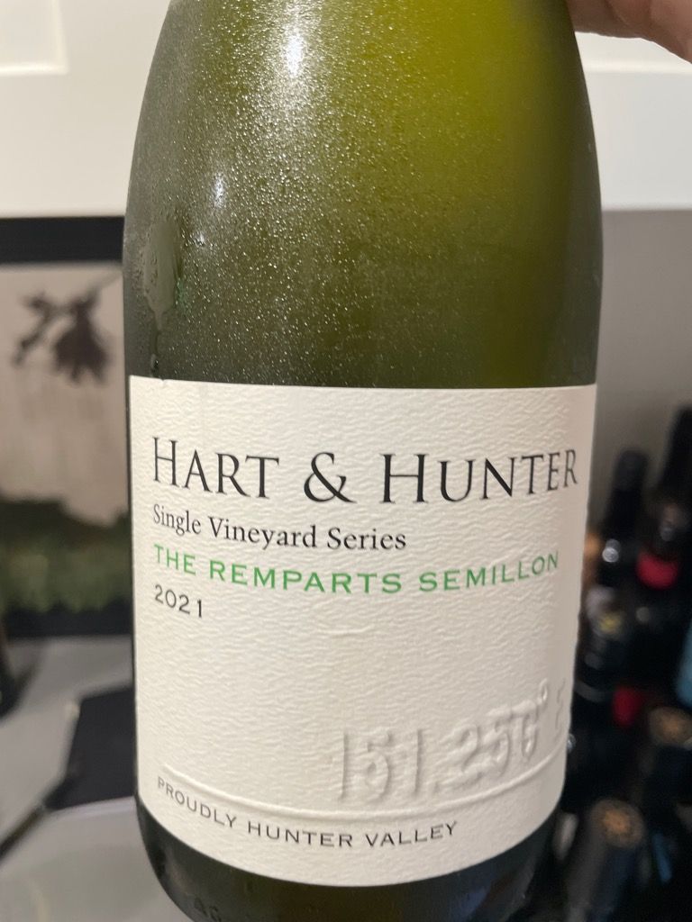2021 Hart & Hunter Sémillon The Remparts, Australia, New South Wales ...