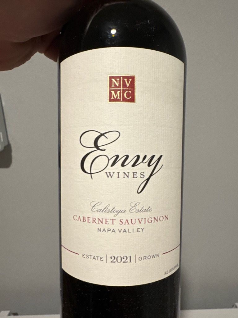 2021 Envy Wines Cabernet Sauvignon Calistoga Estate, USA, California ...