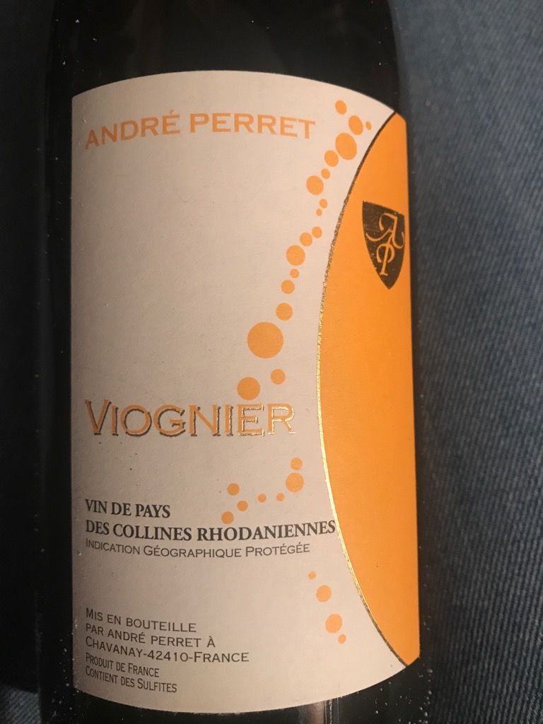 2018 André Perret Viognier, France, Rhône, Northern Rhône, Vin de Pays ...