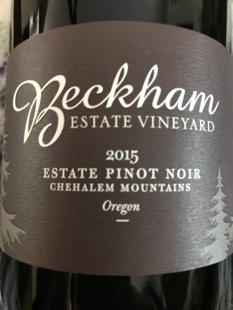 2015 Beckham Estate Vineyard Pinot Noir Estate, USA, Oregon, Willamette ...