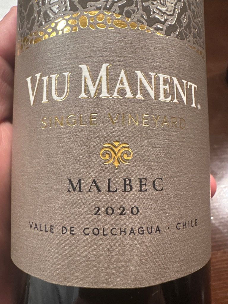 2021 Viu Manent Malbec San Carlos Estate, Chile, Rapel Valley, Colchagua Valley - CellarTracker