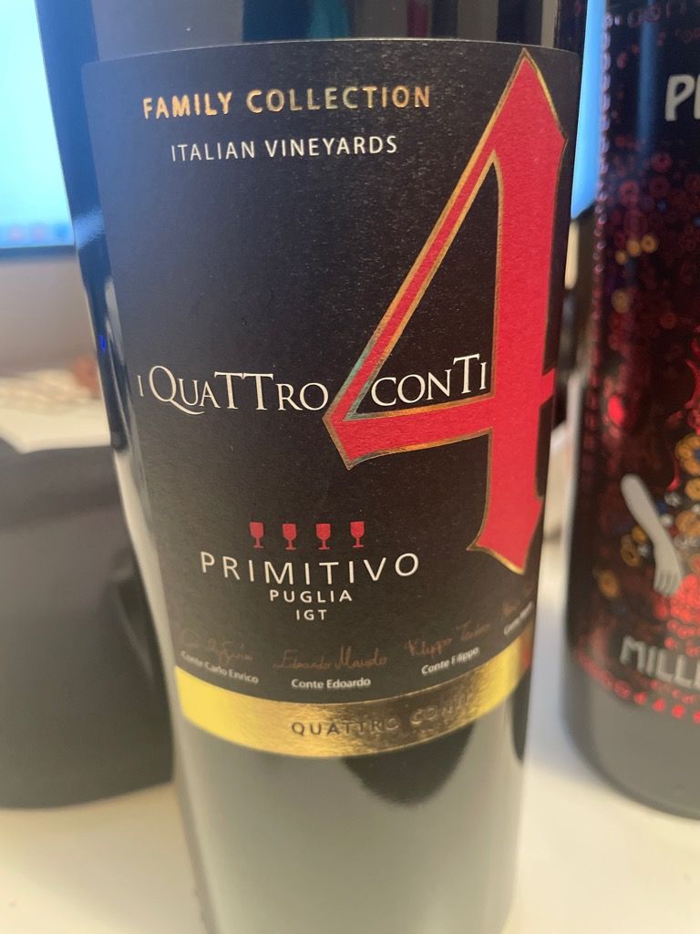 2022 Tenute Quattro Conti Primitivo I Quattro Conti, Italy, Puglia ...