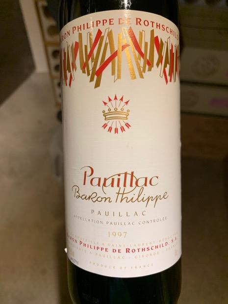 1997 Baron Philippe de Rothschild Pauillac, France, Bordeaux, Médoc ...