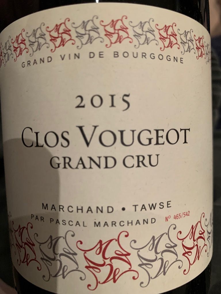 2020 Marchand & Tawse / Pascal Marchand Clos Vougeot, France, Burgundy ...