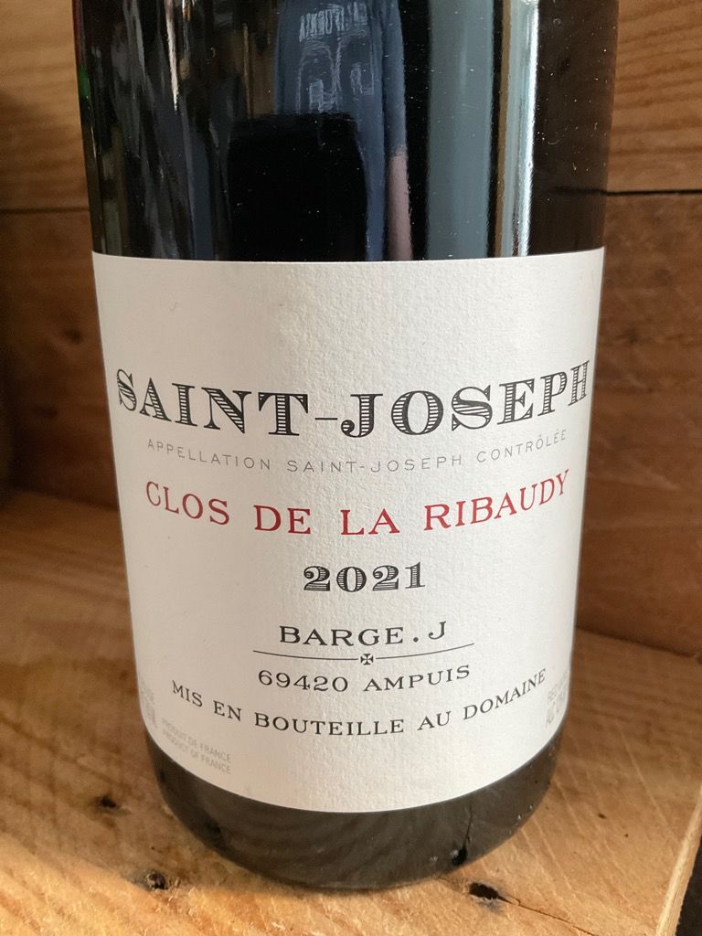 2021 Domaine Barge St. Joseph Clos de la Ribaudy, France, Rhône ...
