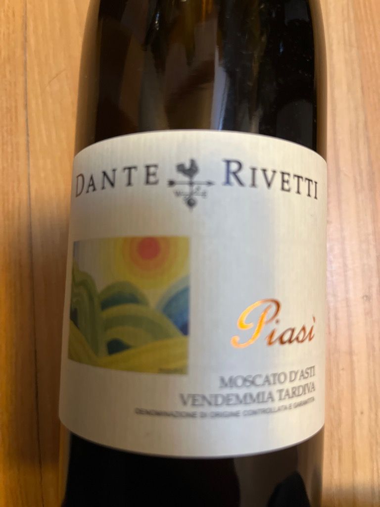 2017 Dante Rivetti Piasi Moscato Passito, Italy, Piedmont, Asti ...