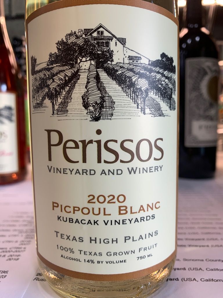 2020 Perissos Vineyard and Winery Picpoul Blanc Kubacak Vineyard, USA ...