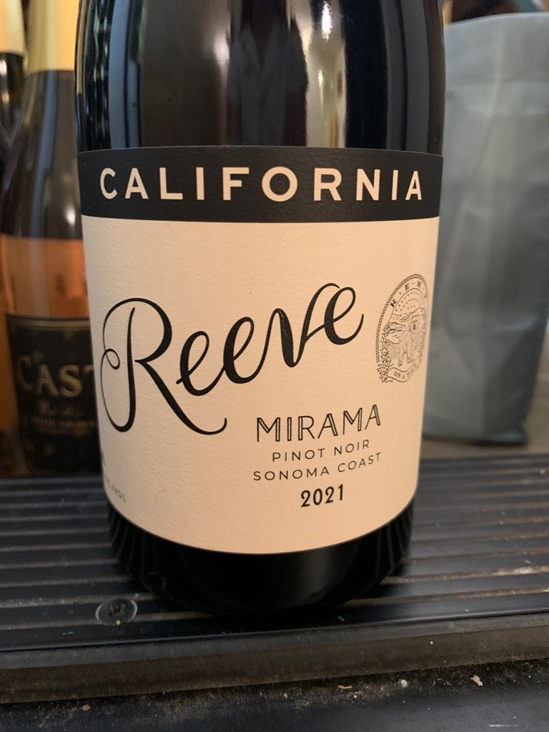 2021 Reeve Wines Pinot Noir Mirama, USA, California, Sonoma County ...