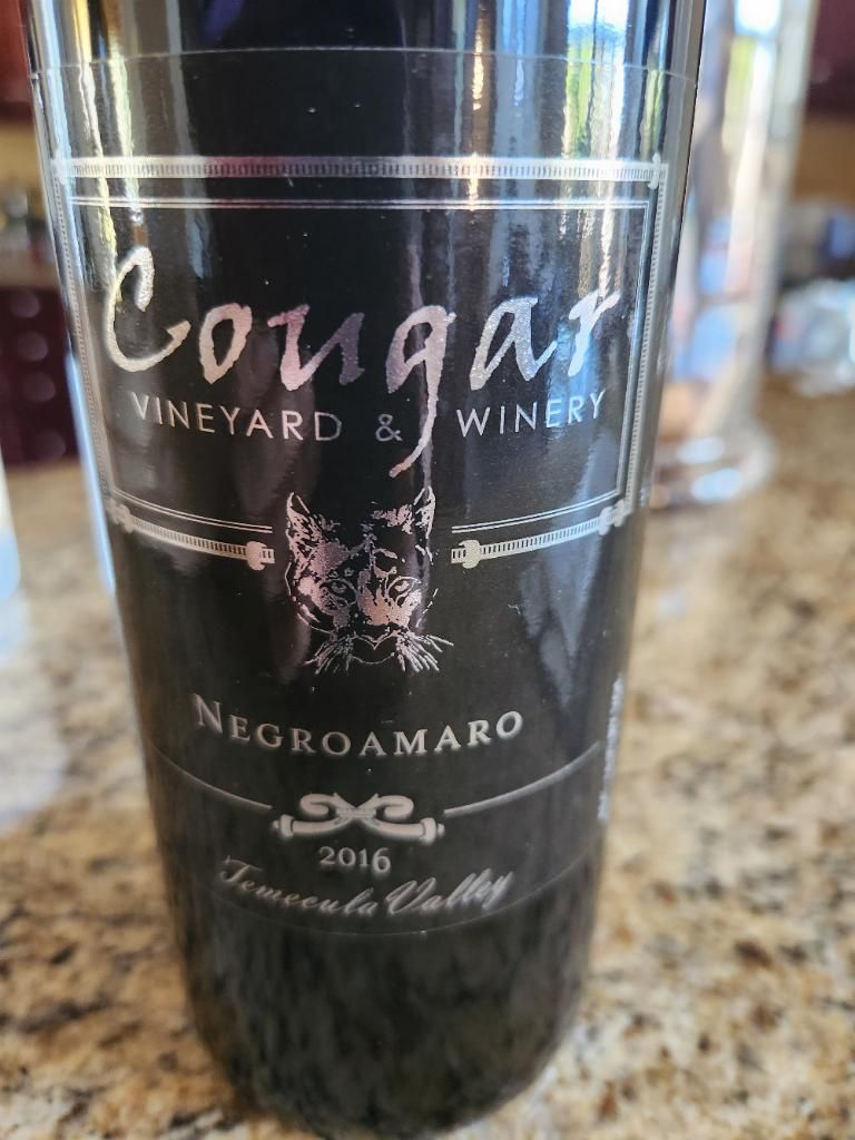 2016 Cougar Estate Negroamaro Negroamaro, USA, California, South Coast ...