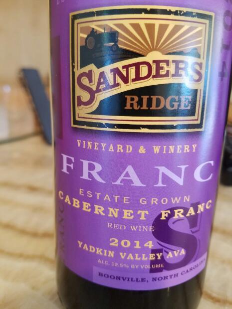 2021 Sanders Ridge Vineyard & Winery Cabernet Franc, USA, North ...