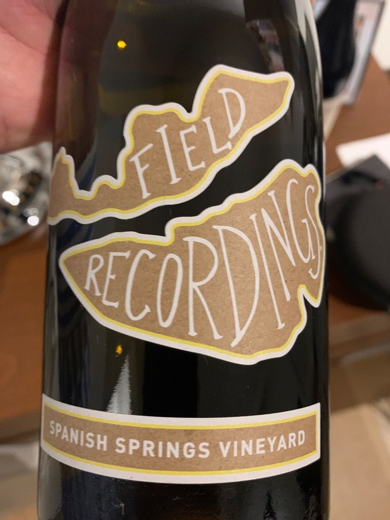 2016 Field Recordings Wine Chardonnay Spanish Springs, USA, California ...