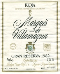 1982 Juan Alcorta Rioja Marqués de Villamagna Gran Reserva, Spain, La ...