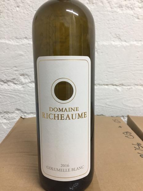 2015 Domaine Richeaume Cuvée Columelle Blanc, France, Provence, Côtes ...