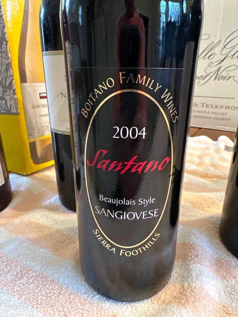 2004 Boitano Family Wines Sangiovese SANTANO Boitano Family Vineyard ...