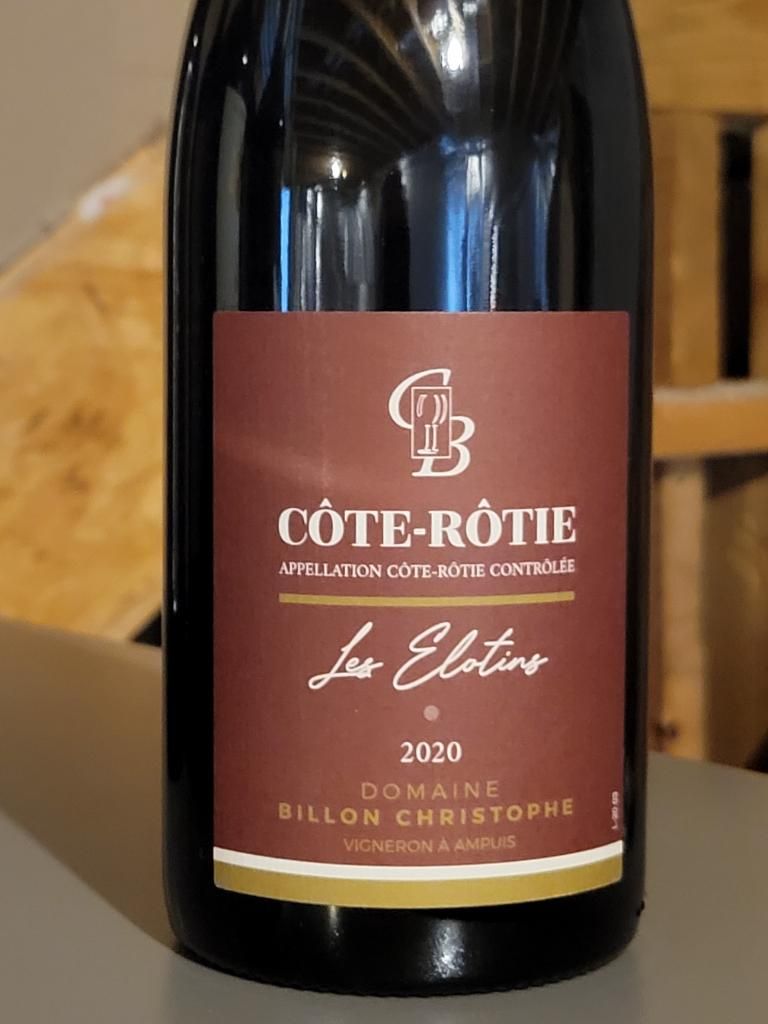 2020 Christophe Billon Côte-Rôtie Les Elotins, France, Rhône, Northern ...