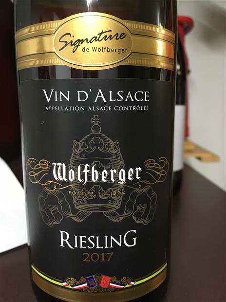 2017 Wolfberger Riesling Signature, France, Alsace - CellarTracker