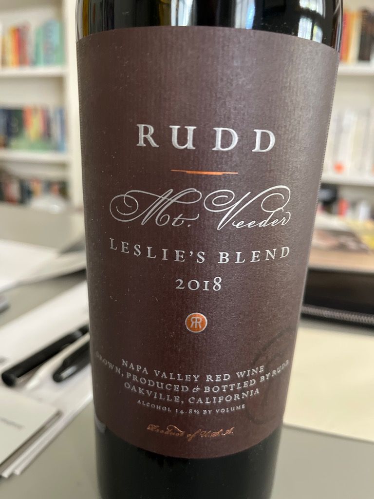 2018 Rudd Leslie's Blend Mt. Veeder, USA, California, Napa Valley, Mt ...
