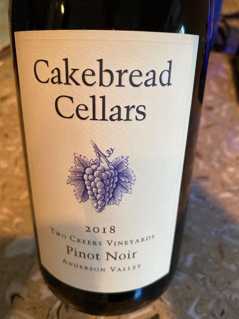 2018 Cakebread Cellars Pinot Noir Two Creeks Vineyard, USA, California ...