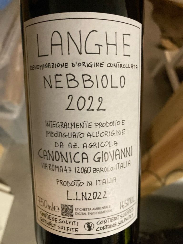 2023 Giovanni Canonica Langhe Nebbiolo, Italy, Piedmont, Langhe, Langhe DOC - CellarTracker