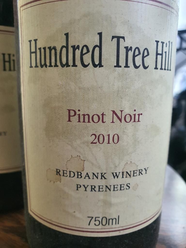 2010 Redbank Winery Pinot Noir Hundred Tree Hill, Australia, Victoria ...