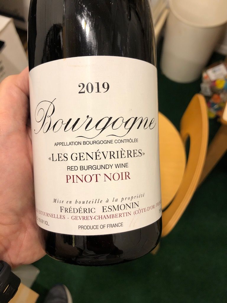 2019 Frederic Esmonin Bourgogne Les Genevrières, France, Burgundy ...