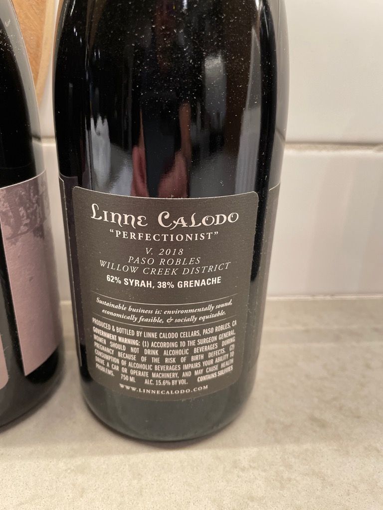 2018 Linne Calodo Perfectionist, USA, California, Central Coast, Paso ...