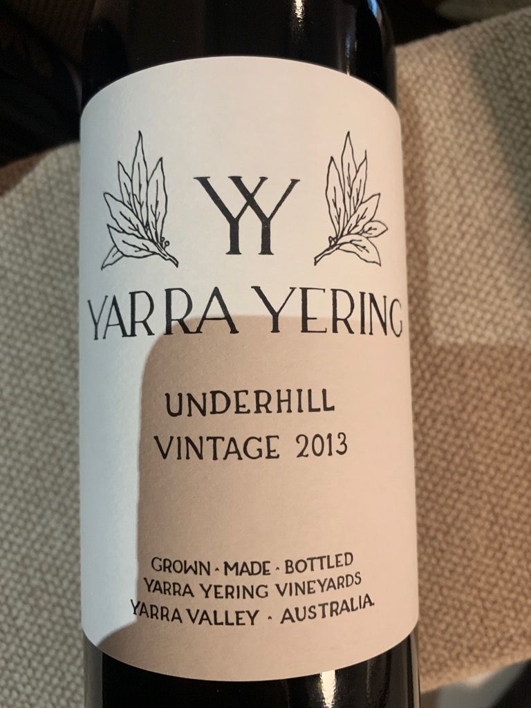 2013 Yarra Yering Shiraz Underhill, Australia, Victoria, Port Phillip ...