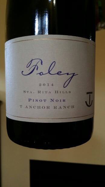 2014 Foley Estates Pinot Noir T Anchor Ranch, USA, California, Central ...