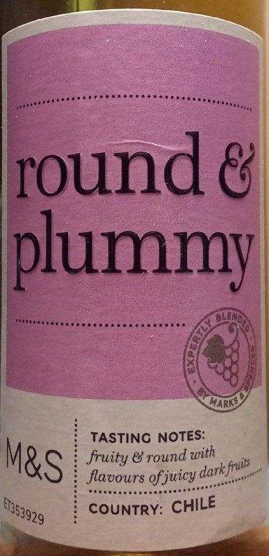 2023 Marks & Spencer Merlot Round & Plummy, Chile, Central Valley ...