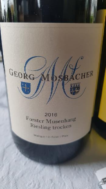 2016 Georg Mosbacher Forster Musenhang Riesling trocken, Germany, Pfalz ...