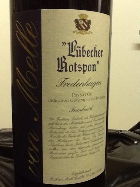 2007 Carl Tesdorpf Vin de Pays d'Oc Lübecker Rotspon, France, Languedoc ...