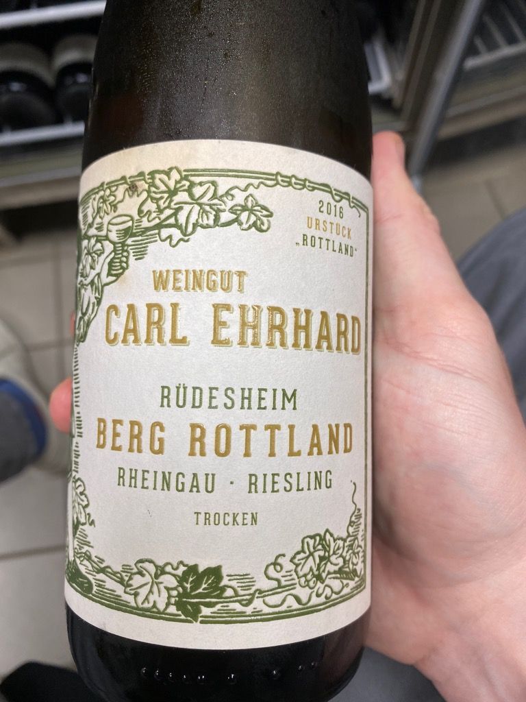 2018 Carl Ehrhard Rüdesheimer Berg Rottland Riesling Wilgert trocken ...