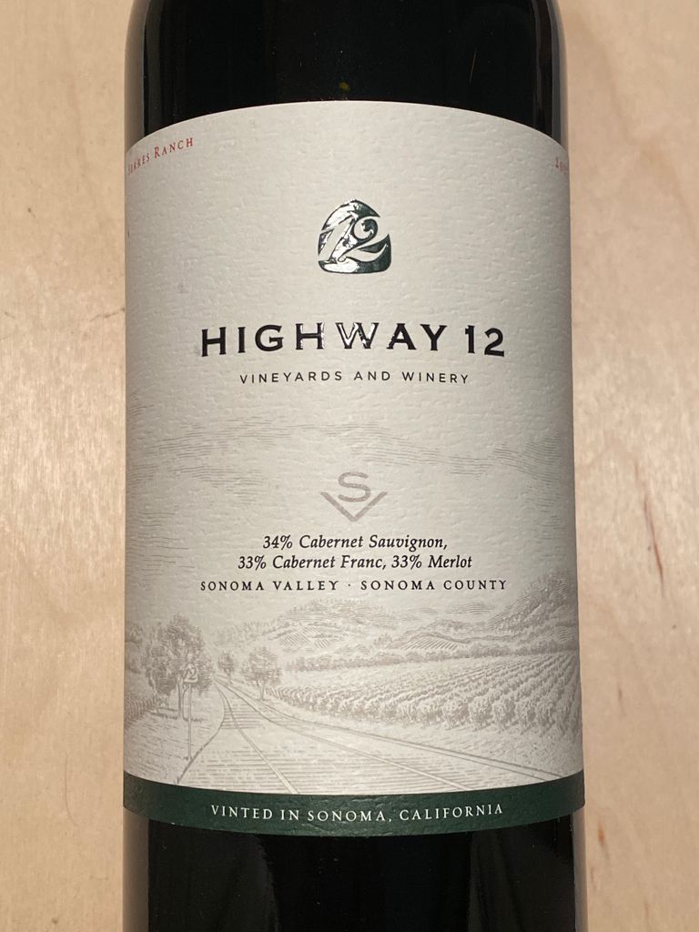 2017 Highway 12 Winery Cabernet-Cab Franc-Merlot Serres Ranch Vineyard ...