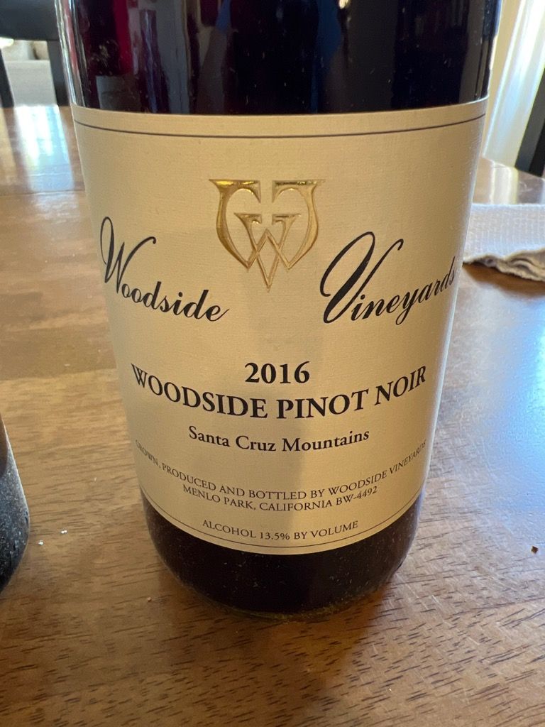 2016 Woodside Vineyards Pinot Noir Estate, USA, California, Santa Cruz ...