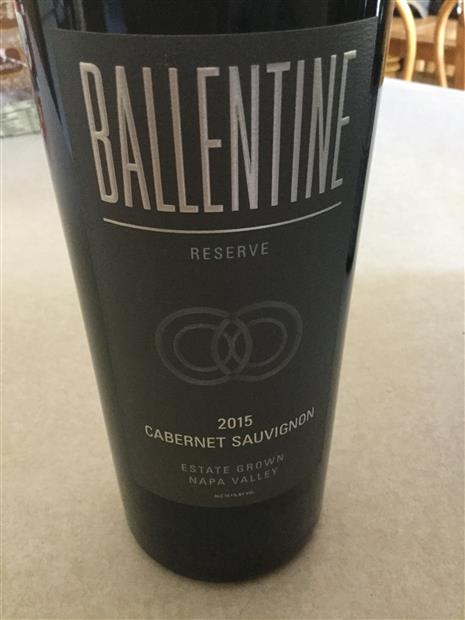 2015 Ballentine Vineyards Cabernet Sauvignon Reserve, USA, California ...