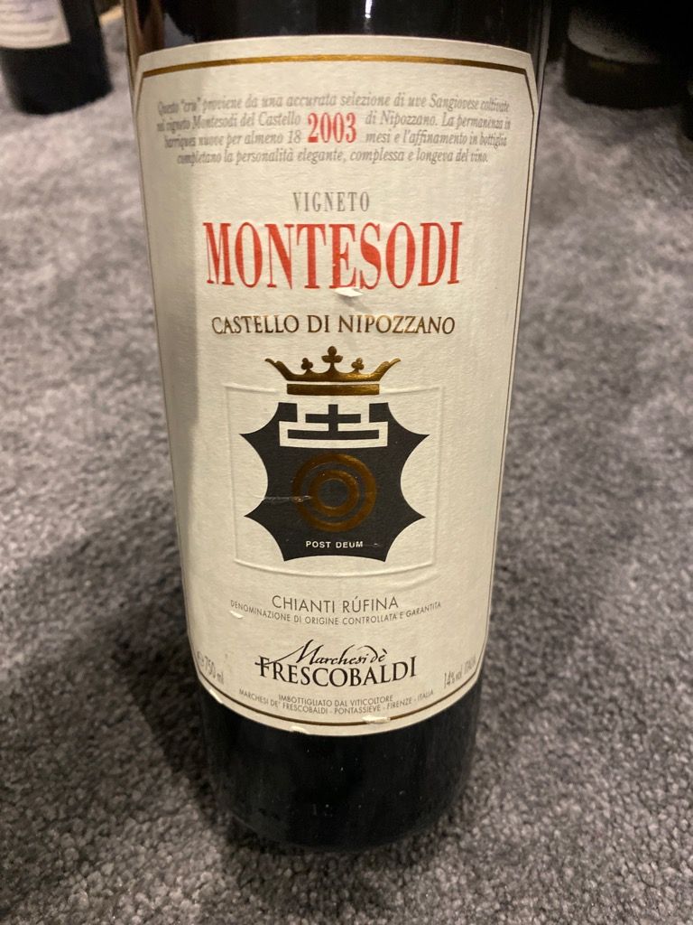 2003 Marchesi de' Frescobaldi Castello di Nipozzano Montesodi Toscana ...