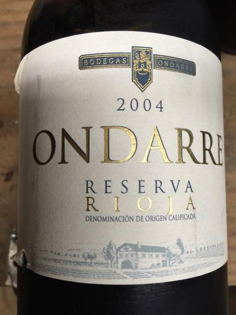 2004 Bodegas Ondarre Rioja Era Costana Reserva, Spain, La Rioja, Rioja ...