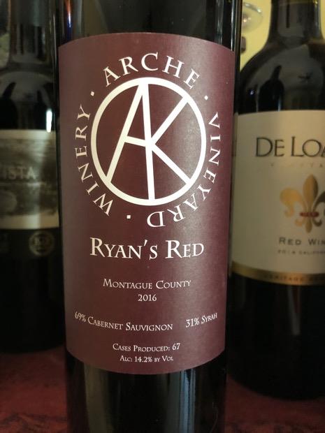 2016 Arché Ryan's Red, USA, Texas - CellarTracker