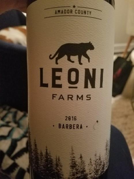 2016 Leoni Farms Barbera Leoni Farms, USA, California, Sierra Foothills ...