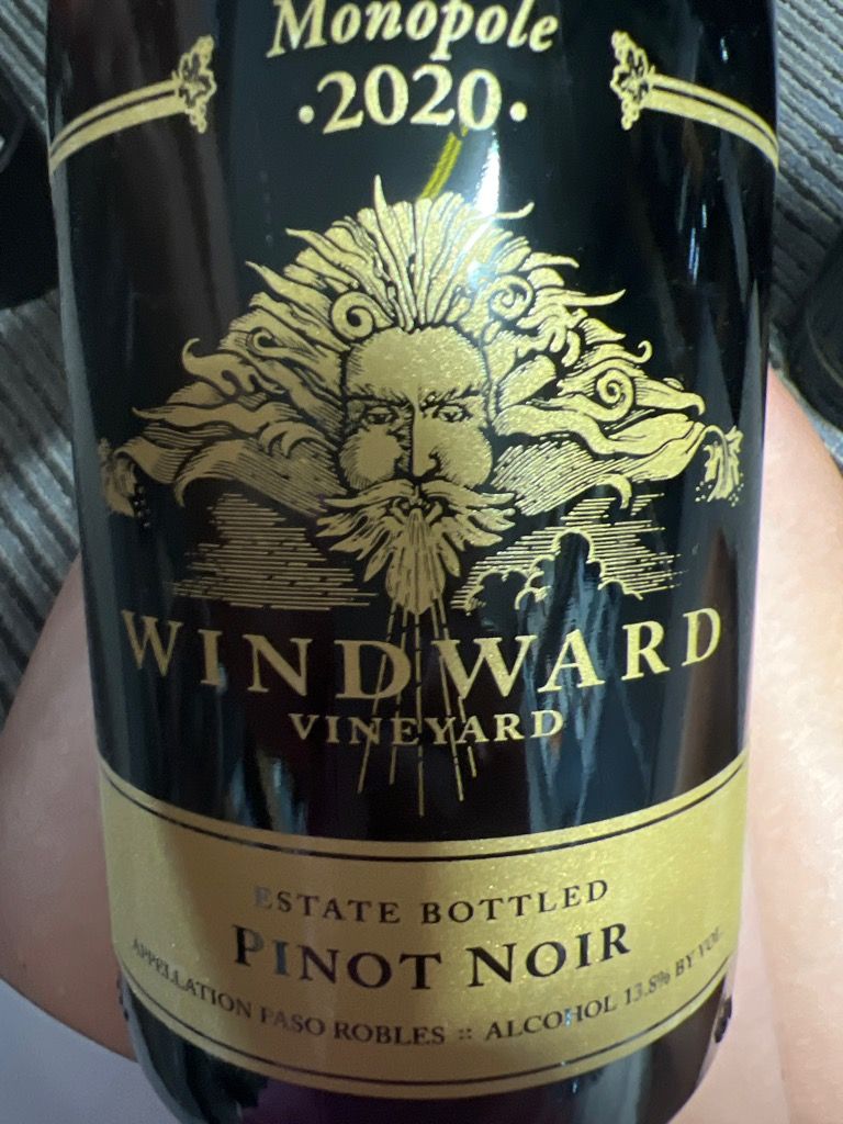 2020 Windward Vineyard Pinot Noir Monopole, USA, California, Central ...